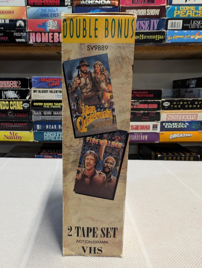 VHS Double Feature - Allan Quartermain and the Lost City of Gold / Firewalker - Etsy