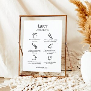 Laser Hair Removal Aftercare Sign Template | Canva | Salon Decor ...