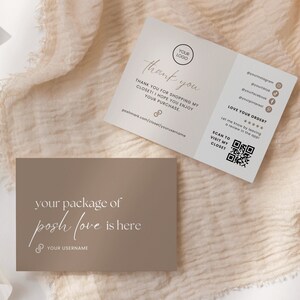 Poshmark Business Thank You Card Template, Editable Canva Template ...