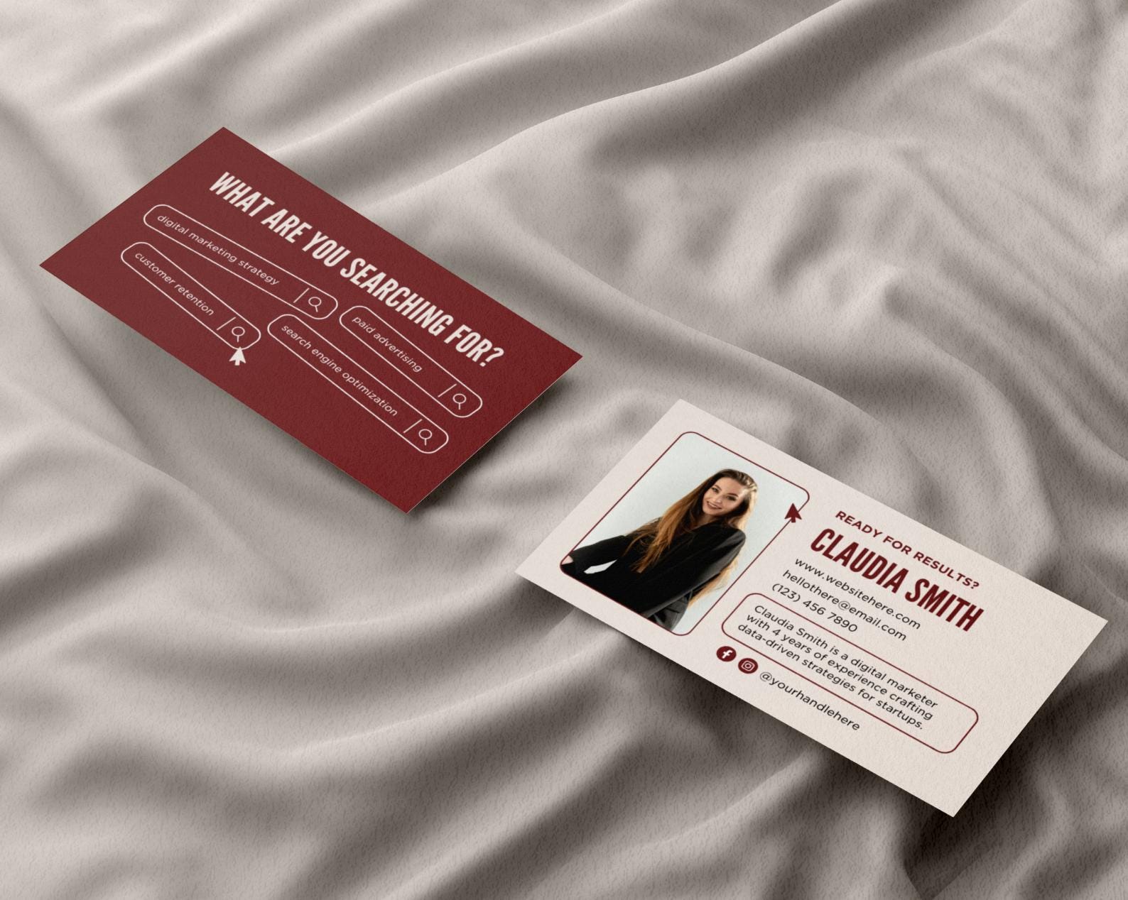 Marketing Manager Business Card Template, Social Media Manager Business ...