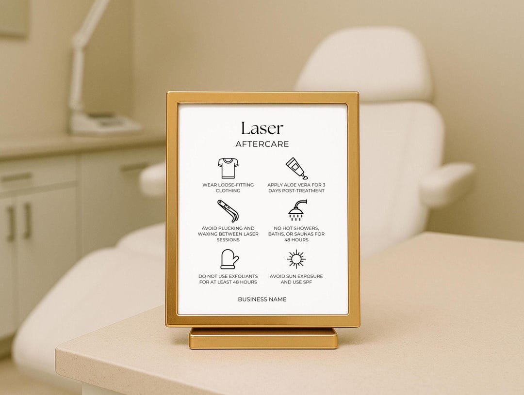Laser Hair Removal Aftercare Sign Template | Canva | Salon Decor ...