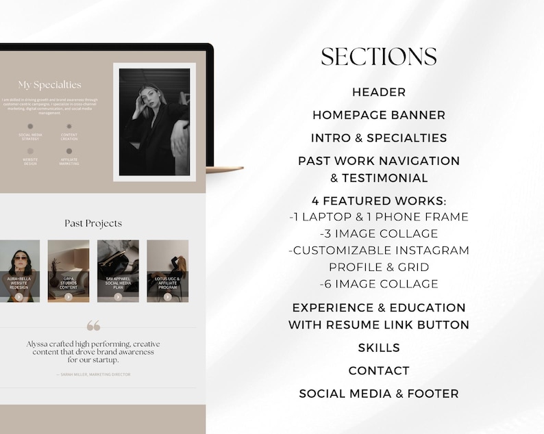 Portfolio Website Template Marketing Portfolio, Project Manager Canva ...