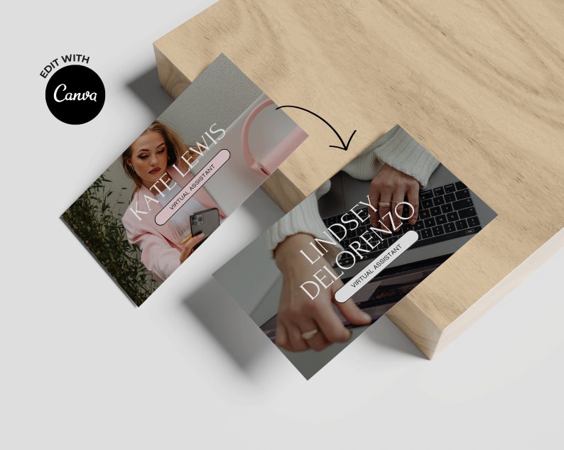 Virtual Assistant Business Card Template | Canva | Marketing Agency ...