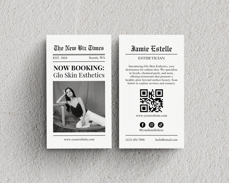 Newspaper Business Card Template New Business Announcement, Newspaper ...