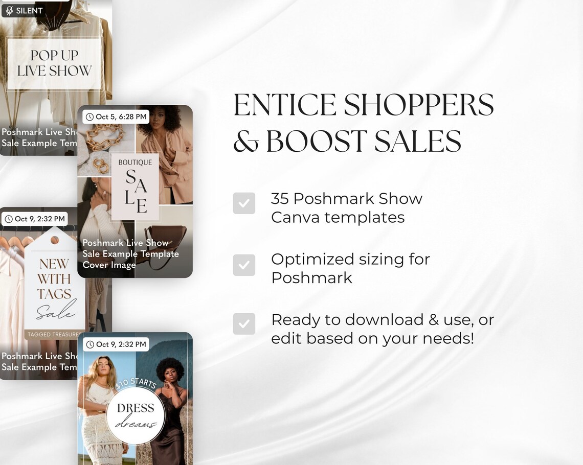 35 Poshmark Show Cover Images Canva Templates | Modern Posh Show ...