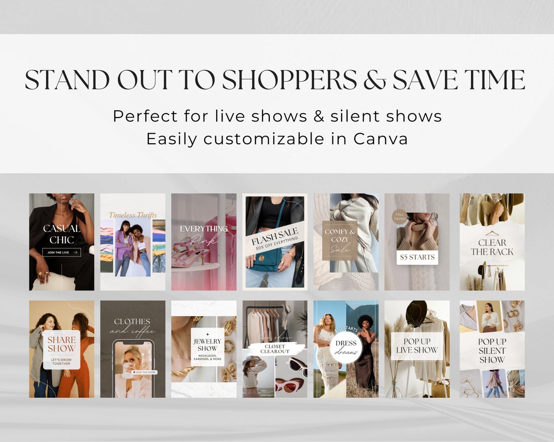 35 Poshmark Show Cover Images Canva Templates | Modern Posh Show ...