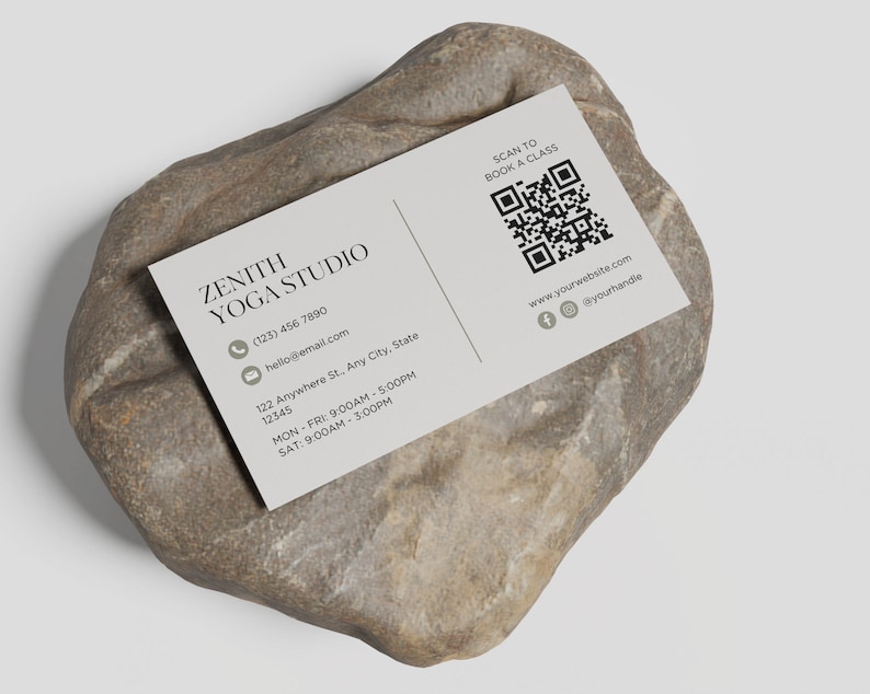 Yoga Business Card Template | Canva | Yoga Printable Business Card ...