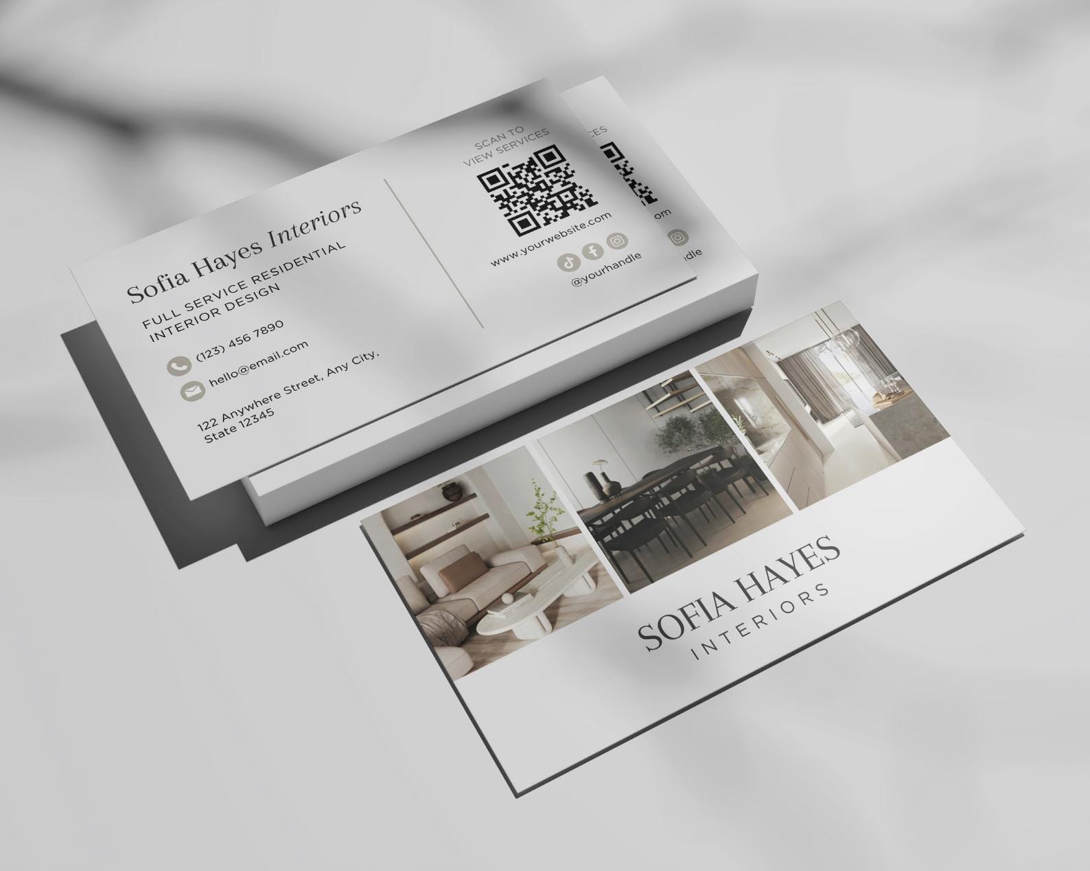 Interior Design Business Card Template | Canva | Interior Designer ...
