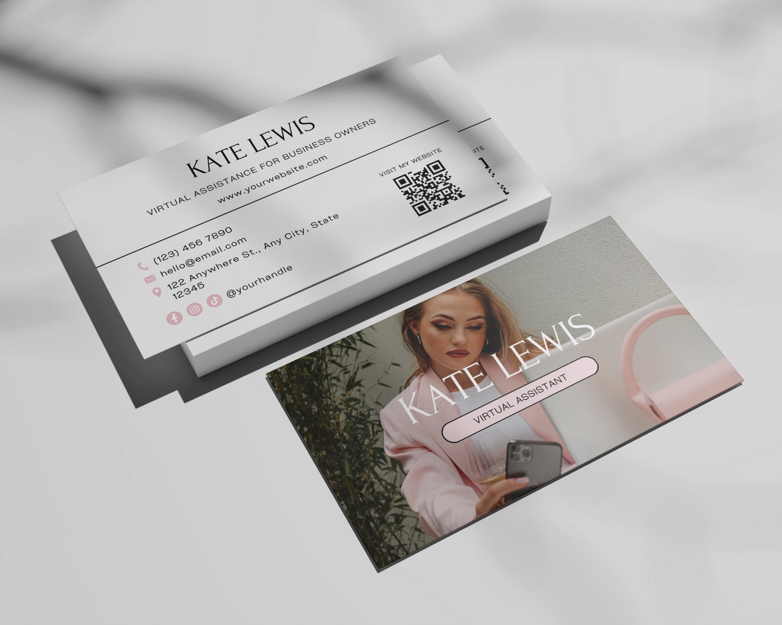 Virtual Assistant Business Card Template | Canva | Marketing Agency ...