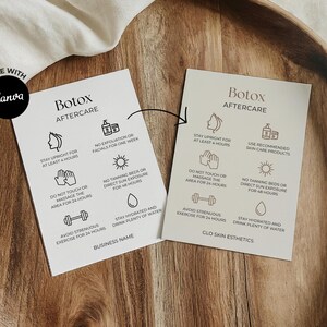 Botox Aftercare Sign Template | Canva | Botox Aftercare Advice ...