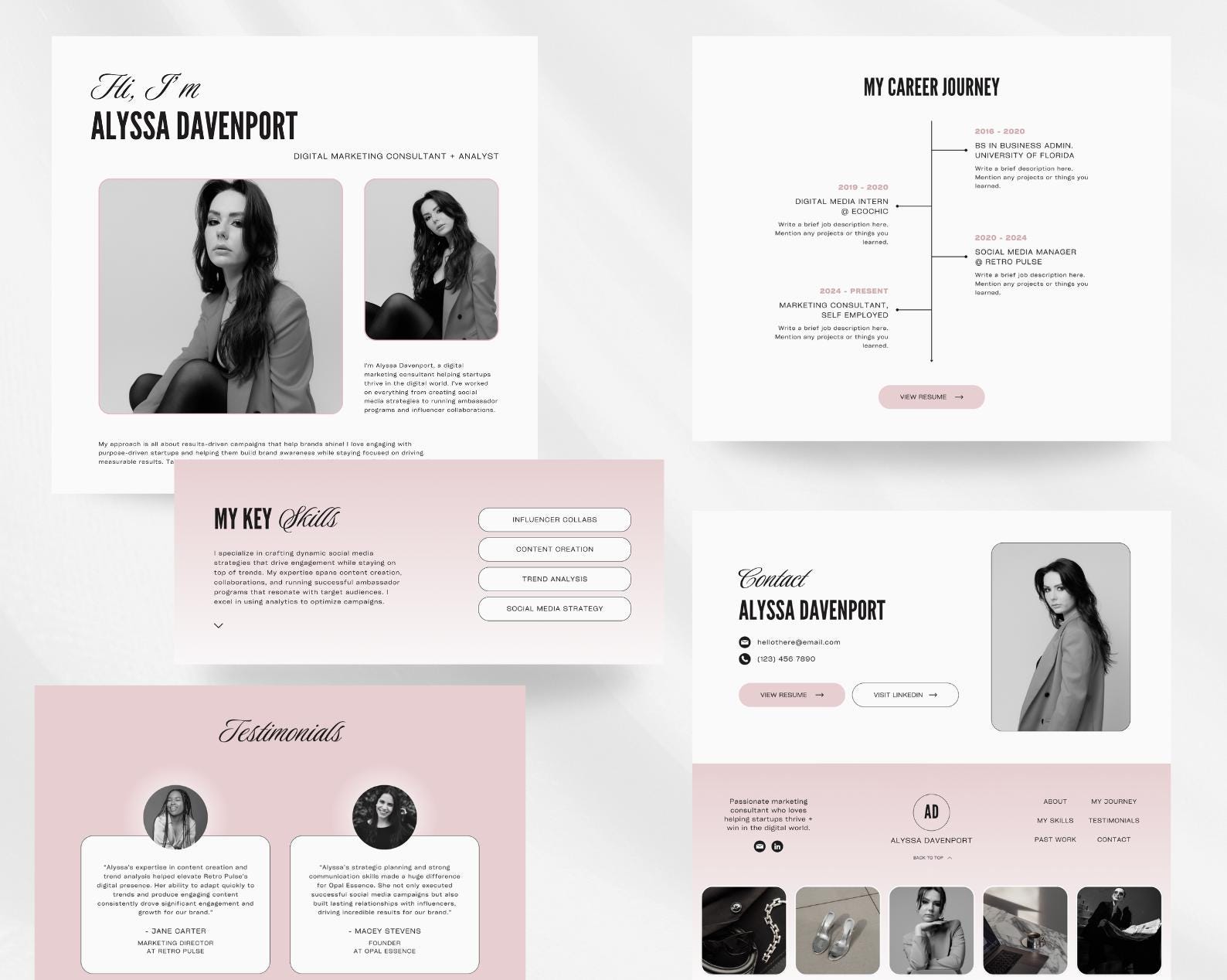 Marketing Portfolio Website Template | Digital Marketing, Social Media ...