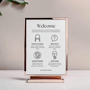 Spa Welcome Sign Template | Editable Canva Sign | Med Spa Printable ...