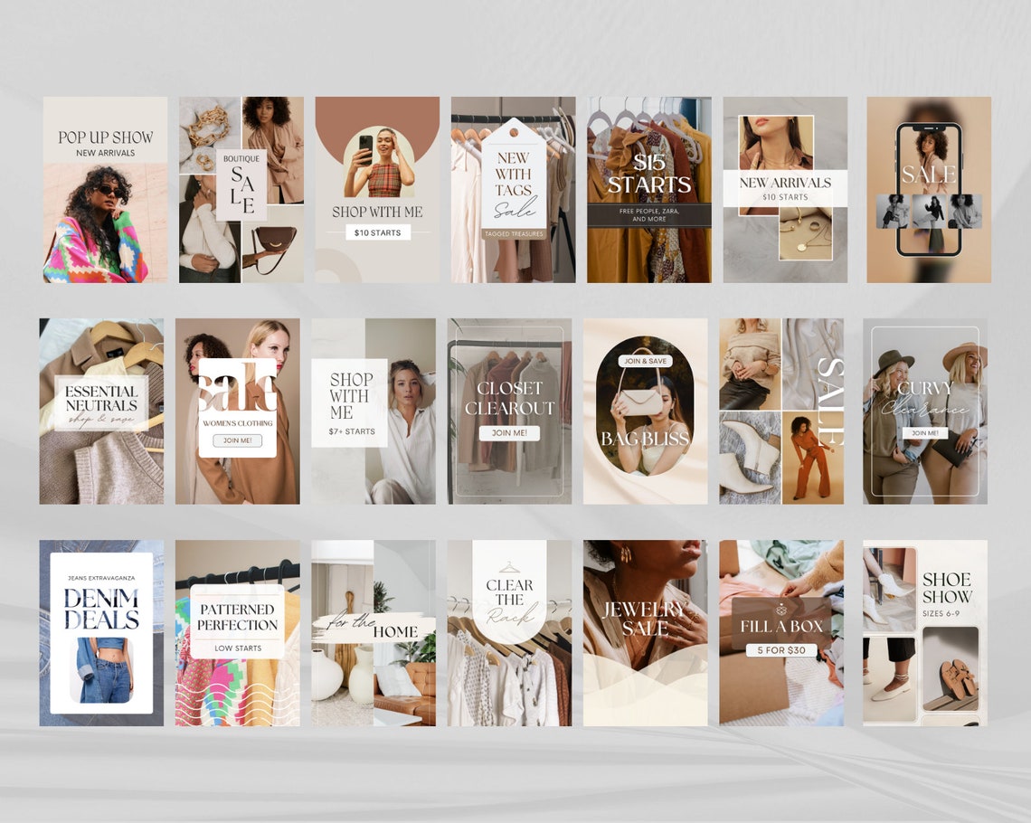 35 Poshmark Show Cover Images Canva Templates | Modern Posh Show ...