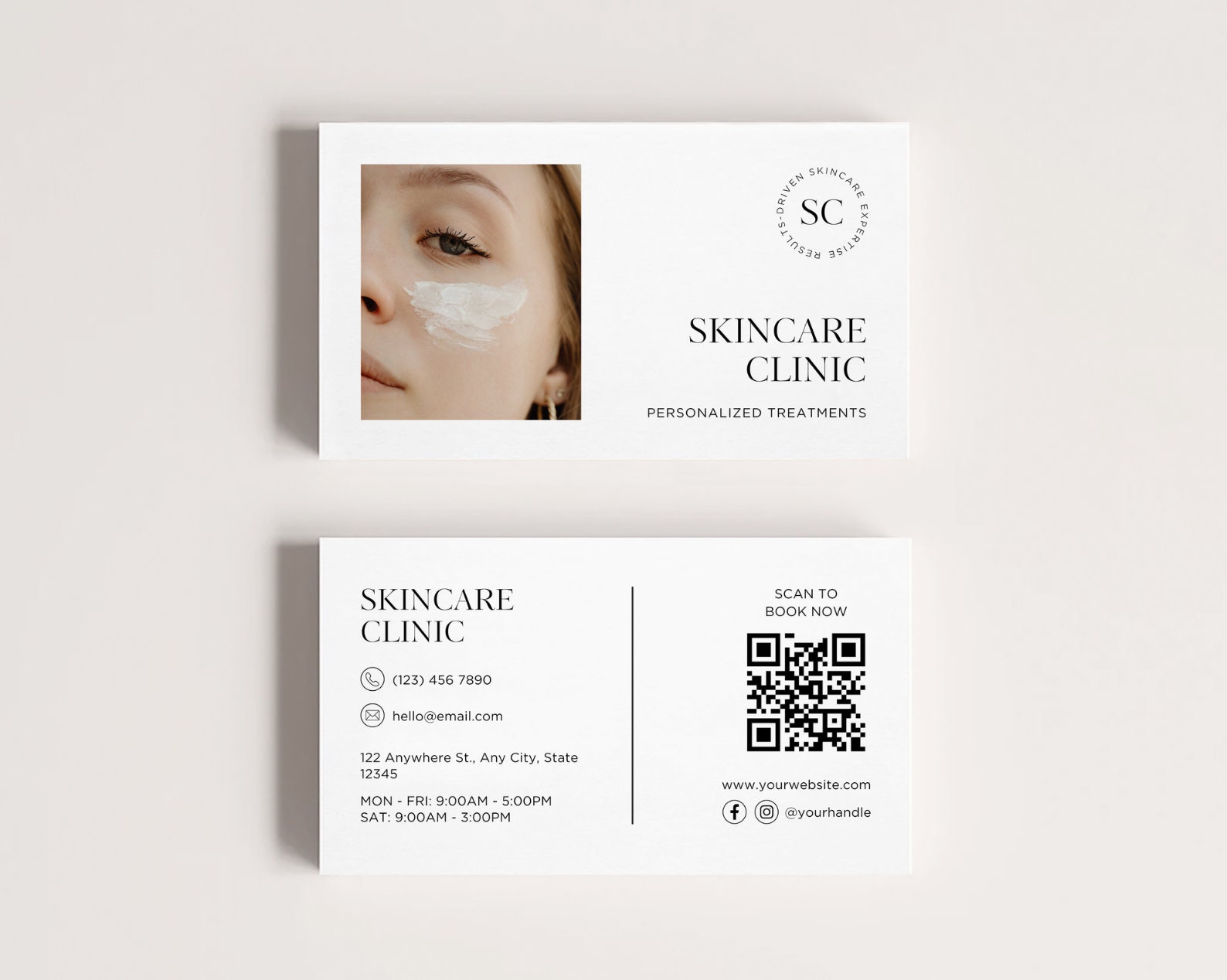 Esthetician Business Card Template | Canva | Skincare Printable ...