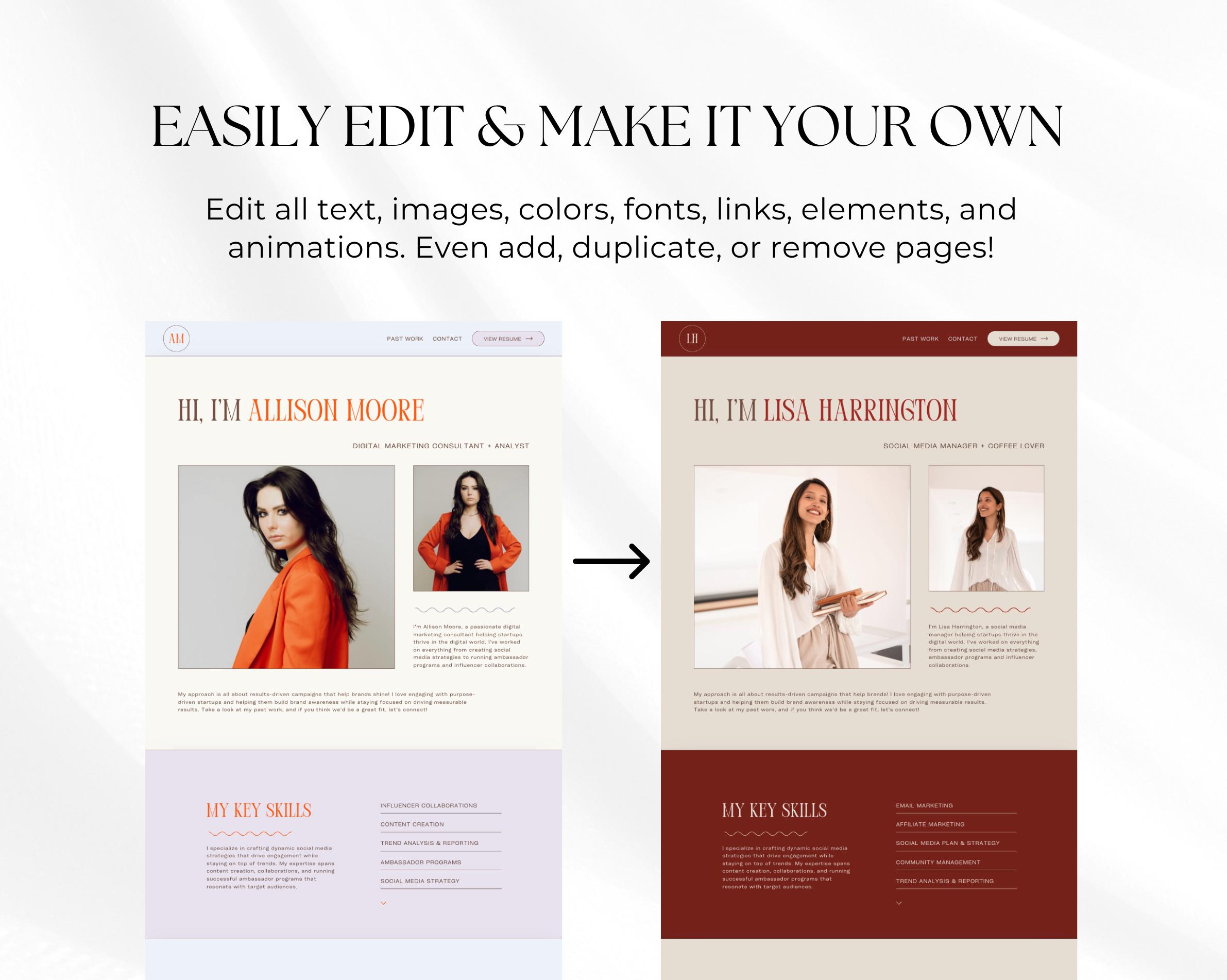 Marketing Portfolio Website Template | Digital Marketing, Social Media ...