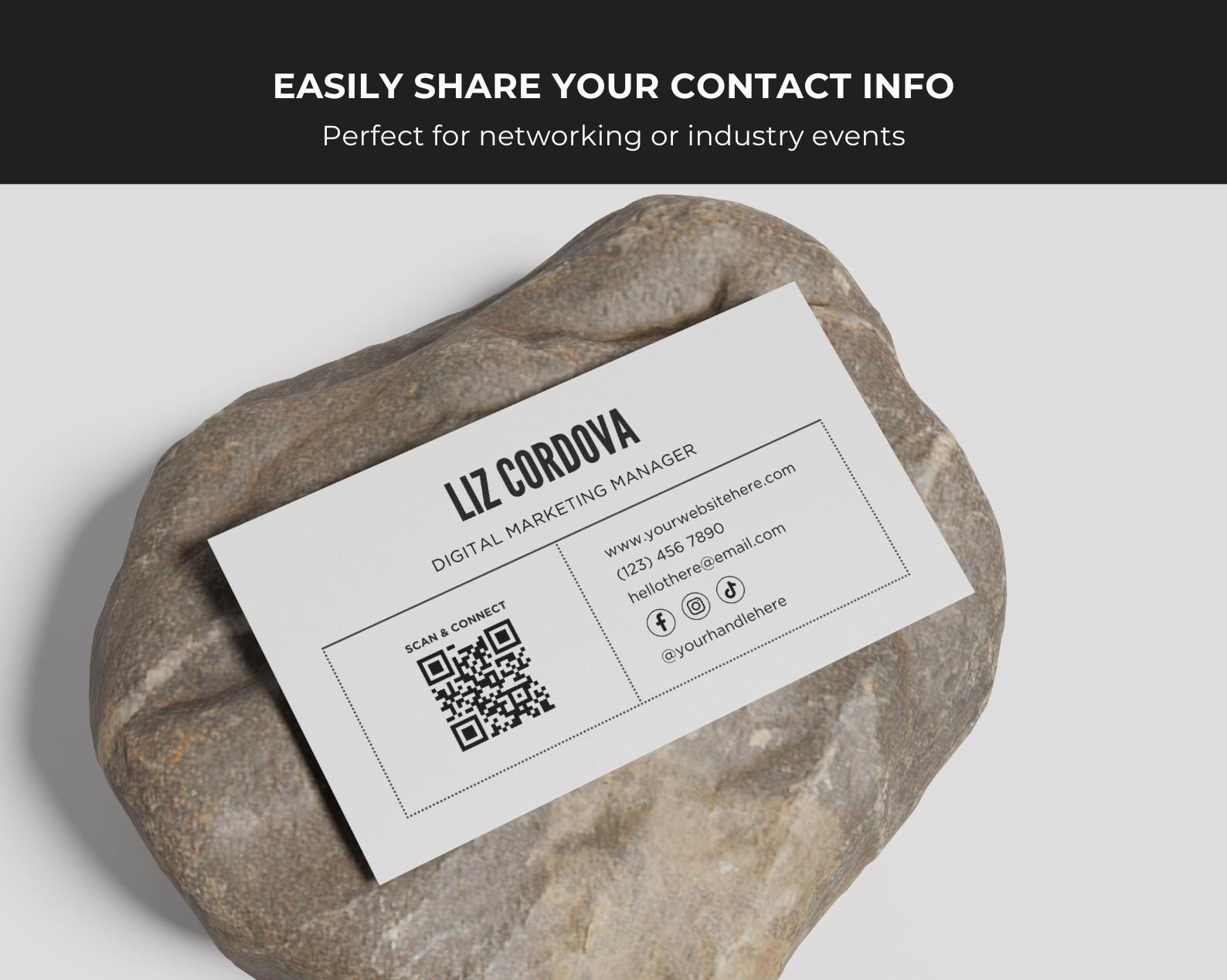Marketing Manager Business Card Template, Social Media Manager Business ...