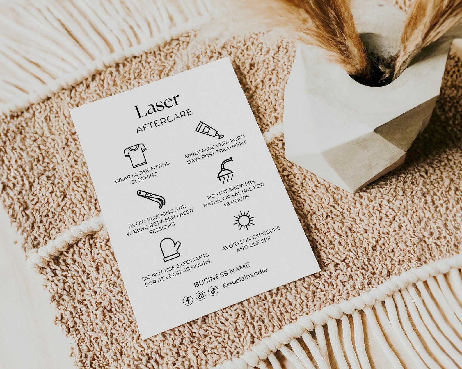 Laser Hair Removal Aftercare Sign Template | Canva | Salon Decor ...