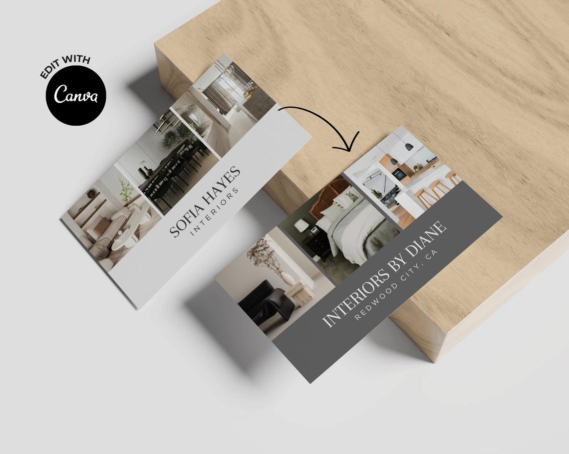 Interior Design Business Card Template | Canva | Interior Designer ...
