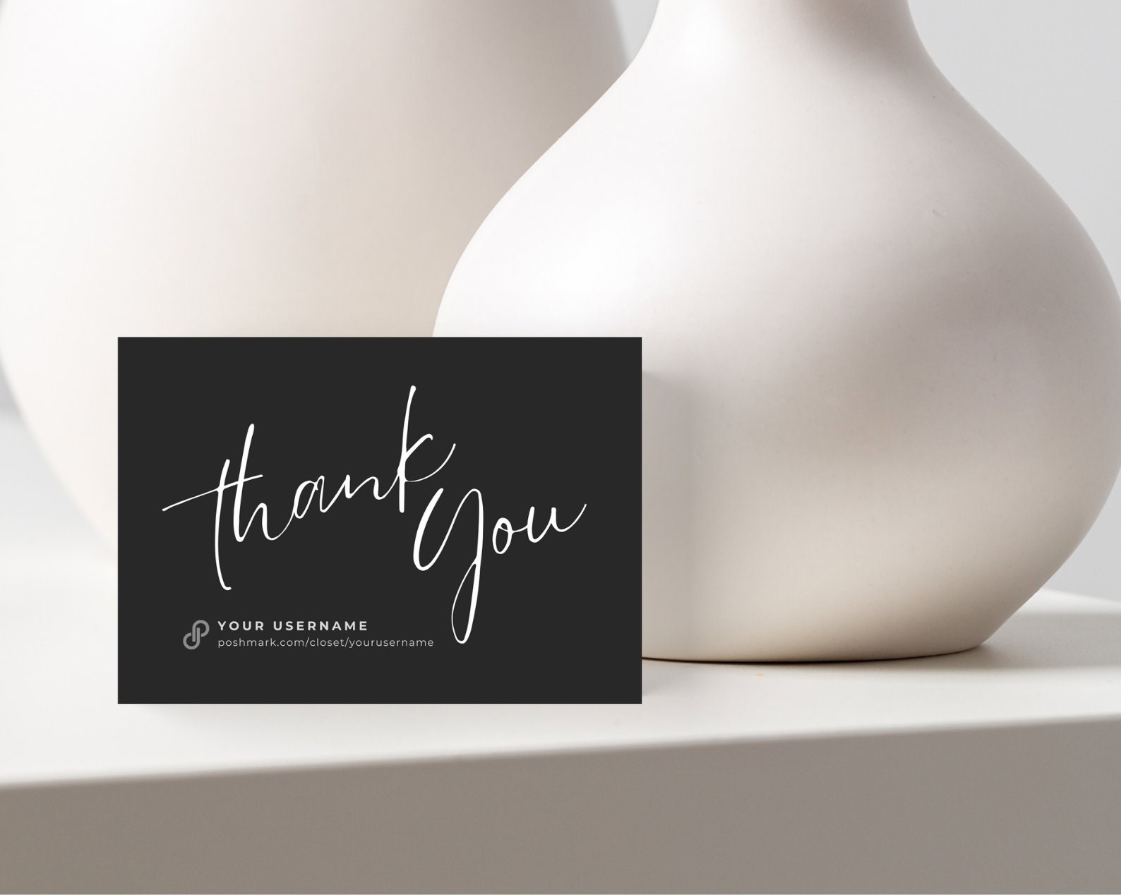 Poshmark Thank You Card Template, Canva Thanks for Your Purchase Card ...
