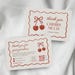 Cherry Business Thank You Card Template | Coquette Cherry Thank You ...