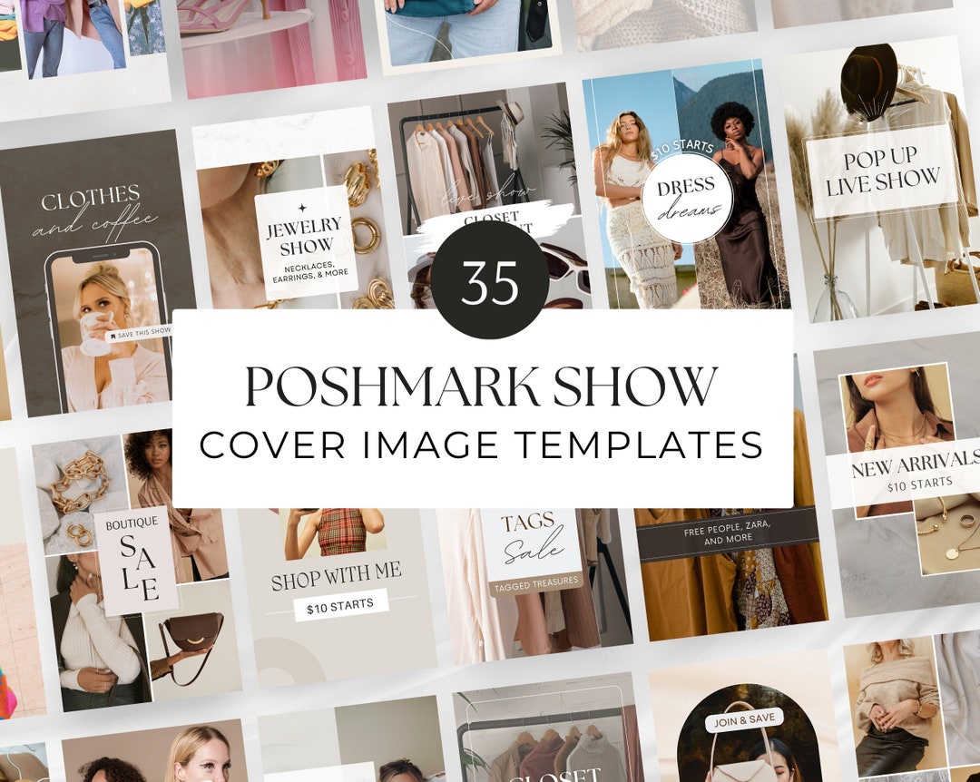 35 Poshmark Show Cover Images Canva Templates | Modern Posh Show ...