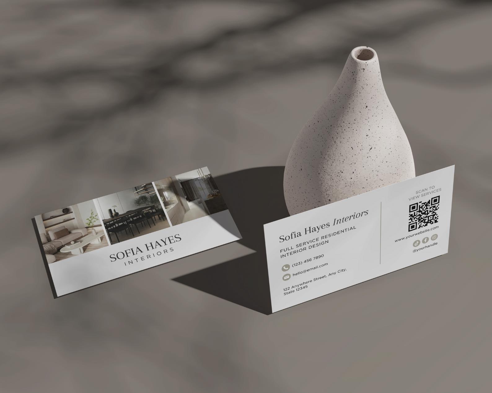 Interior Design Business Card Template | Canva | Interior Designer ...