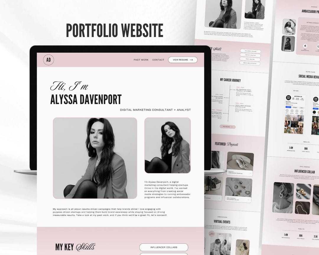 Marketing Portfolio Website Template | Digital Marketing, Social Media ...