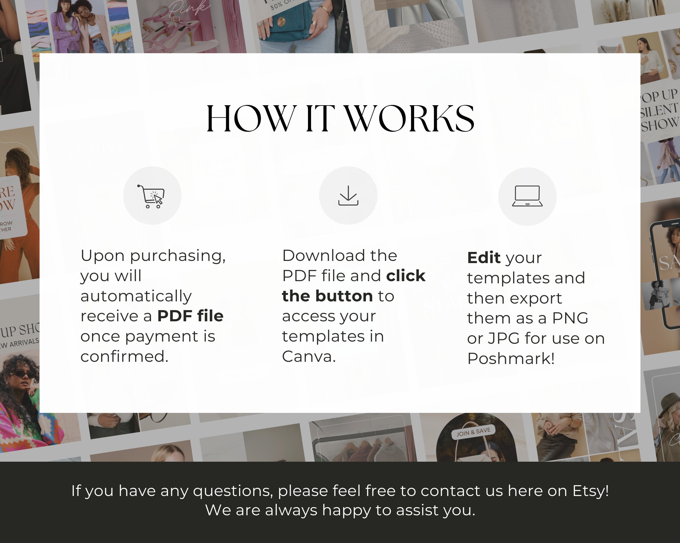 35 Poshmark Show Cover Images Canva Templates | Modern Posh Show ...