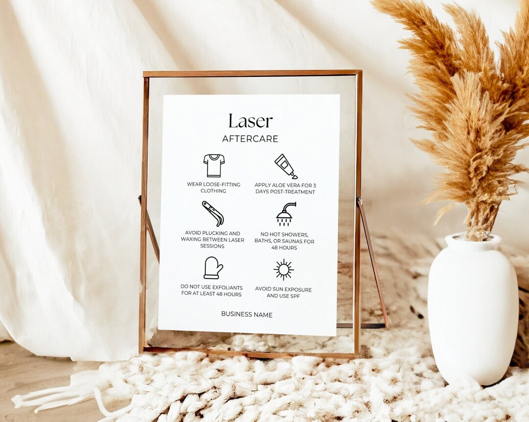 Laser Hair Removal Aftercare Sign Template | Canva | Salon Decor ...