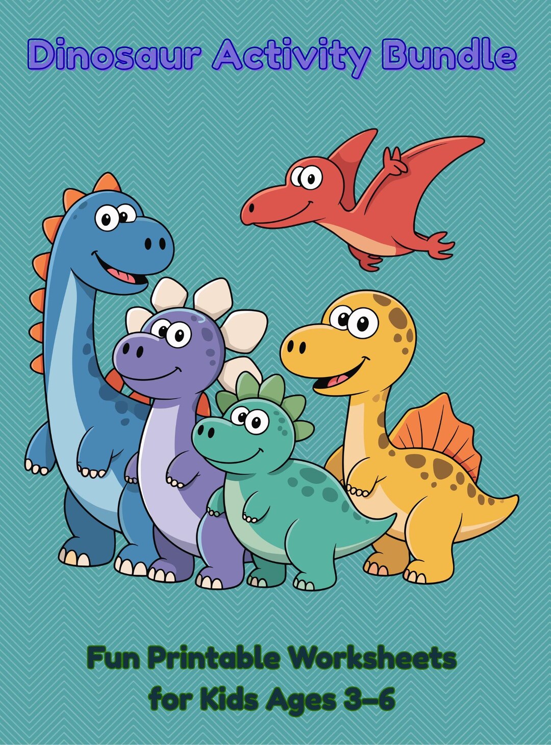 Workbook for Kids- Theme Dinosaurs - Etsy