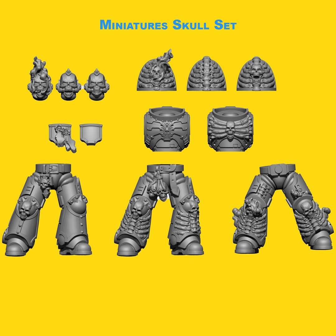 Miniature Makeover Skull Set / Modeling / Tabletop / Wargaming / Bits ...