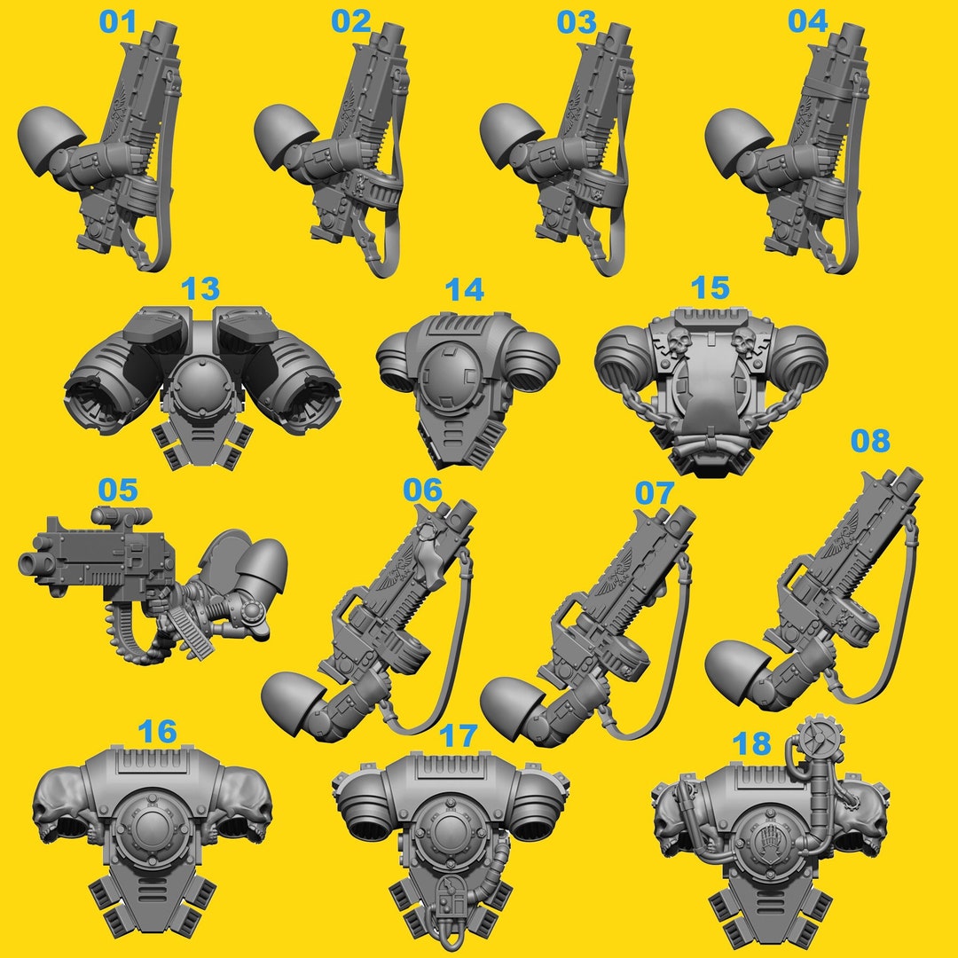 Miniature Makeover Backpack 1 Guns 1 / Modeling / Tabletop / - Etsy