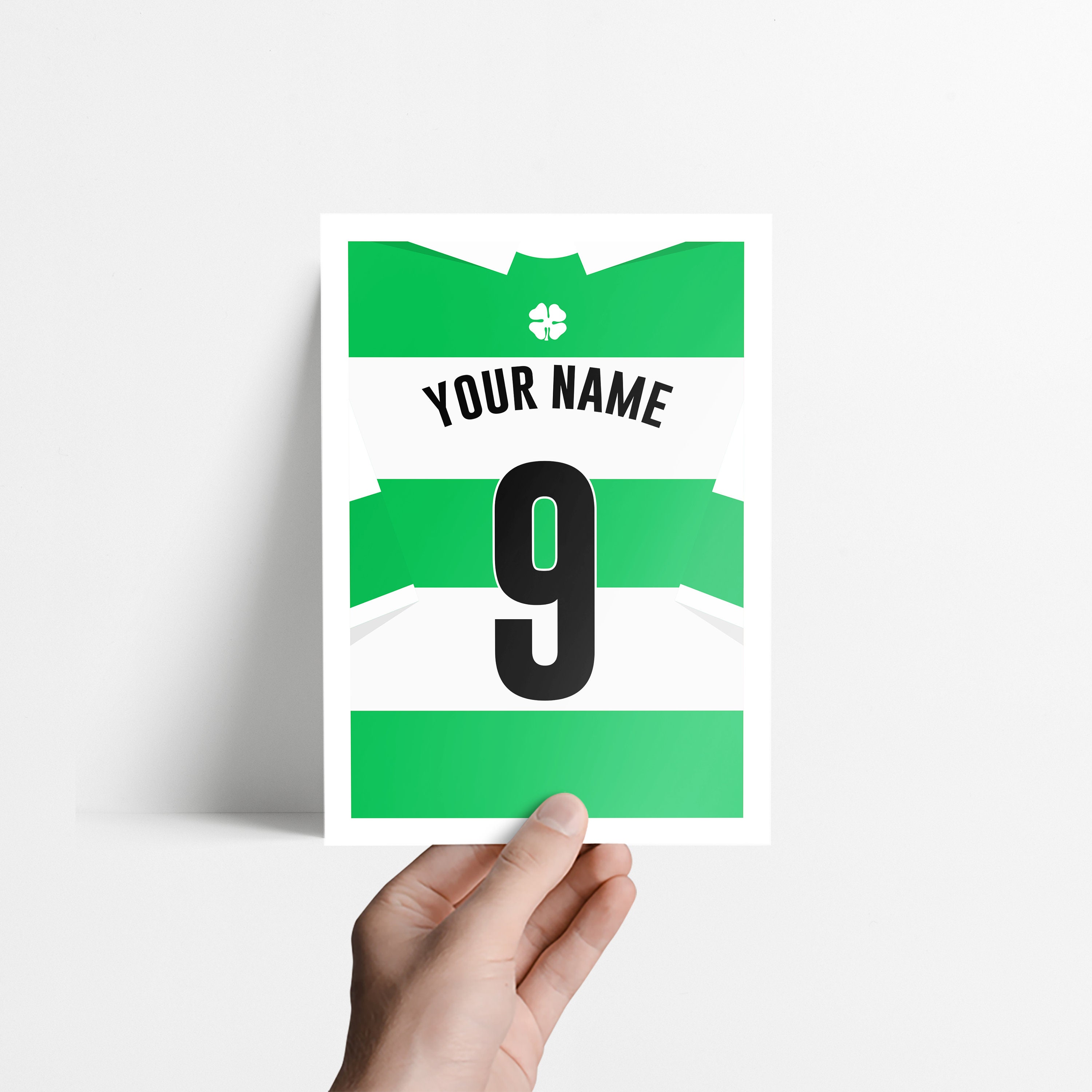 Customised Celtic FC Shirt Poster A5, A4 & A3 - Etsy