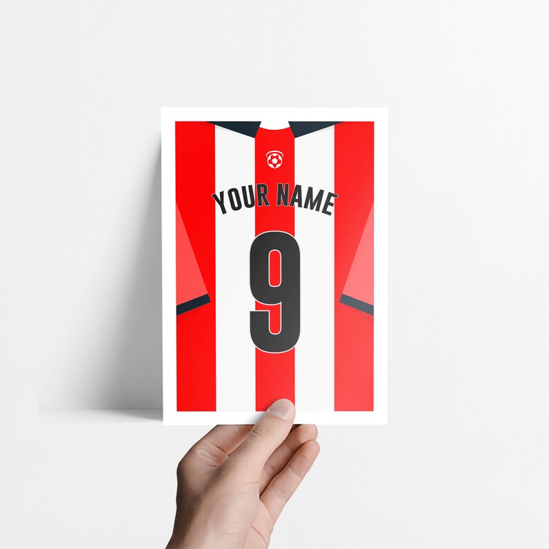 Customised Southampton FC Shirt Poster A5, A4 & A3 - Etsy