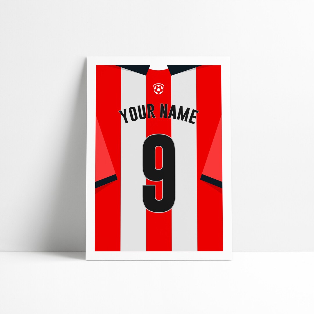 Customised Southampton FC Shirt Poster A5, A4 & A3 - Etsy