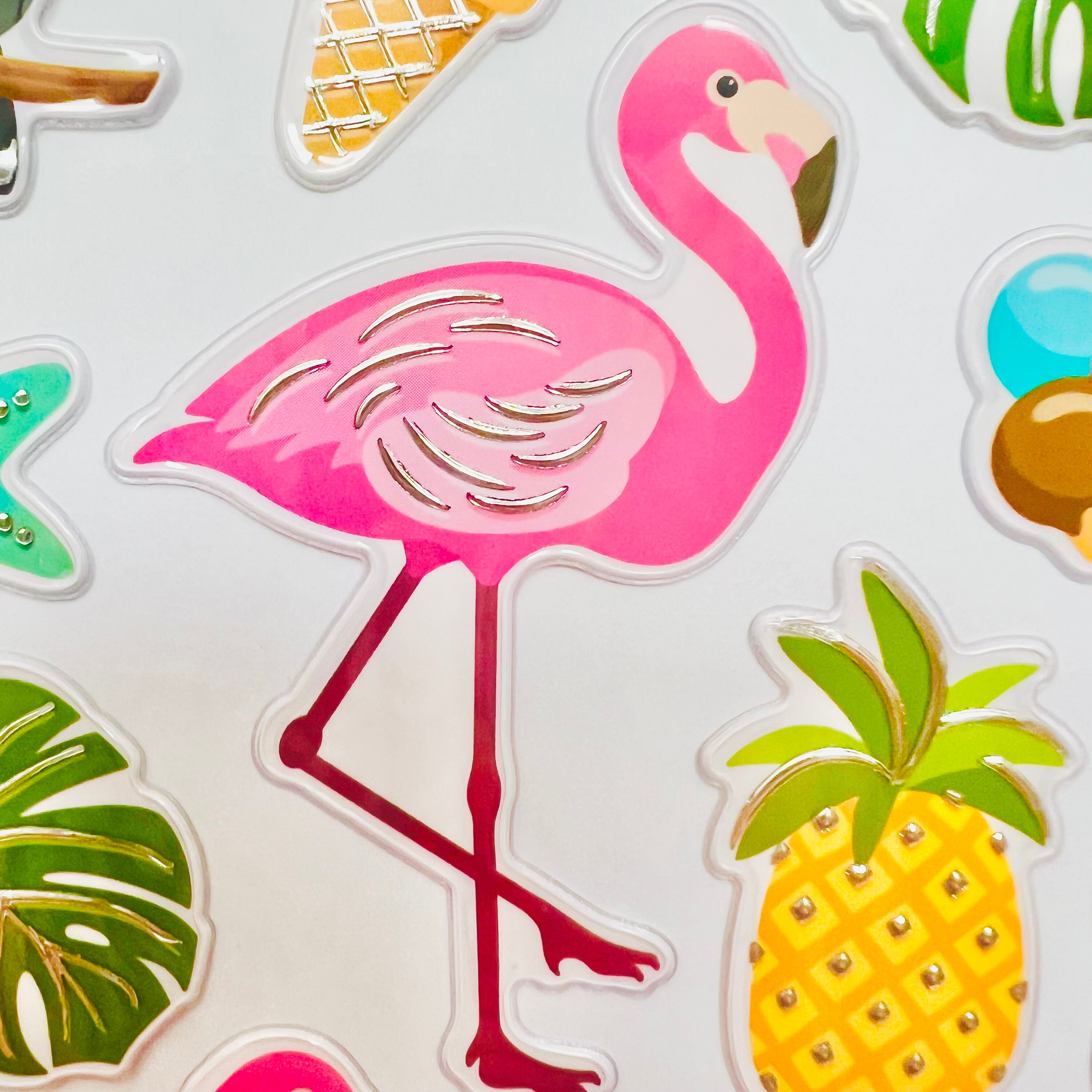 24 Tropical Stickers, Including Pink Flamingos, Toucans, Tropical ...