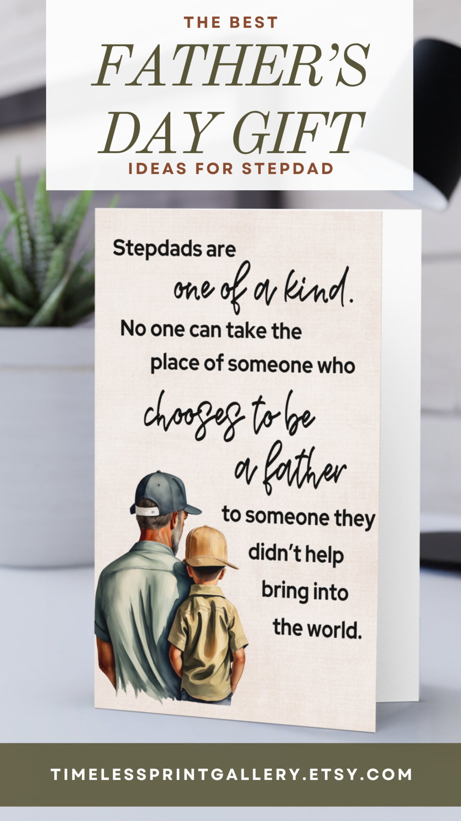 Stepdad Gift From Step Son Printable Card for Stepdad Birthday Card for ...