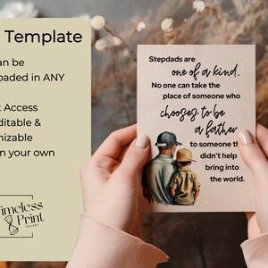 Stepdad Gift From Step Son Printable Card for Stepdad Birthday Card for ...