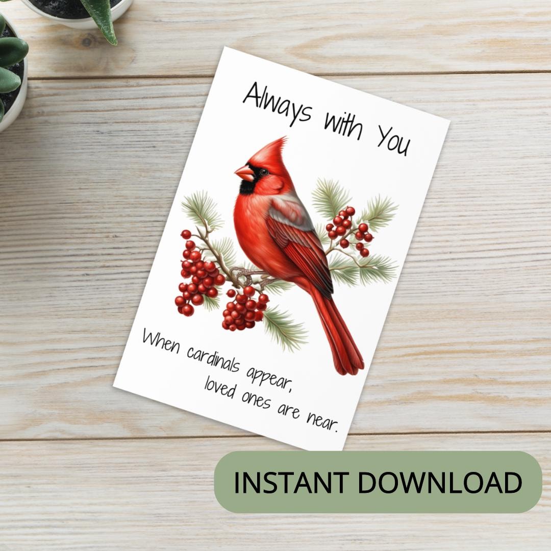 Cardinal Sympathy Card Digital Sympathy Card Cardinal Sympathy Gift ...