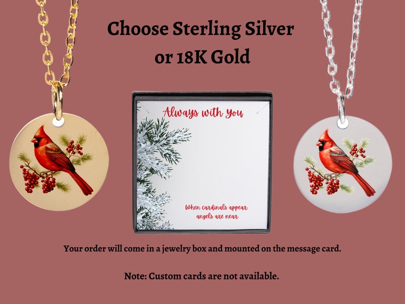 Cardinal Necklace Christmas Cardinal Necklace Sterling Silver Cardinal ...