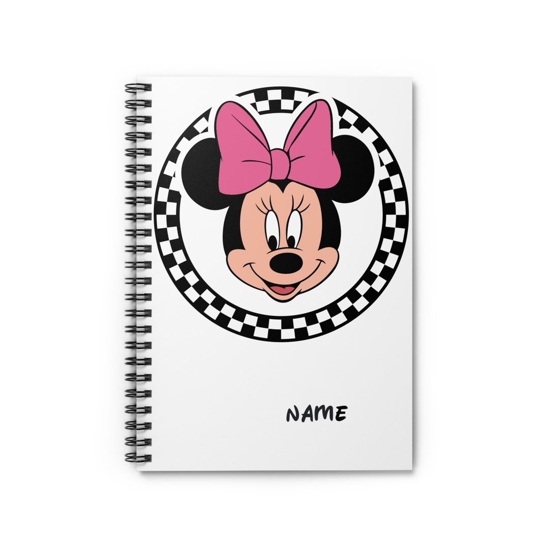 Personalized Minnie Mouse Disney Spiral Notebook Ruled Line - Etsy