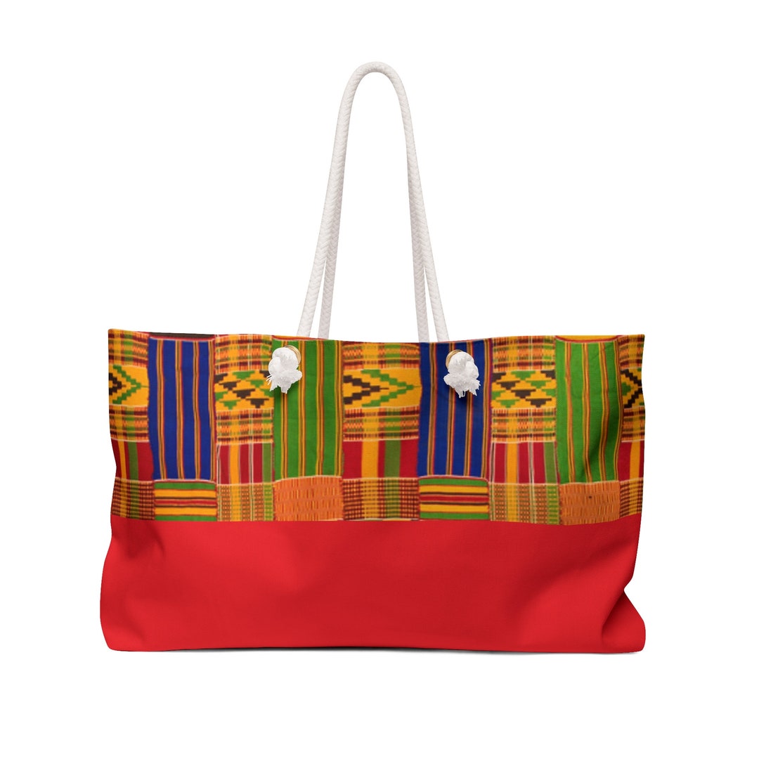 African Kente Print - Red - Weekender Bag - Etsy
