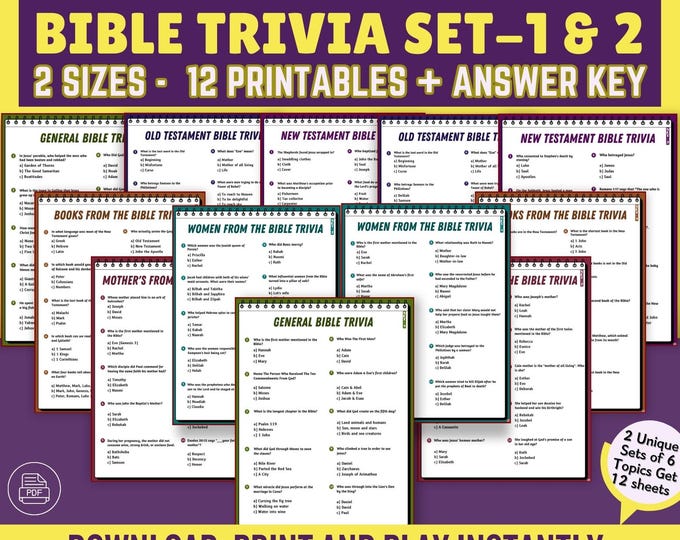 Bible Fact or Fiction Trivia Game: Fun Church Quiz (printable PDF ...