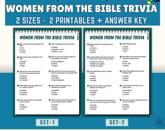 Women in the Bible Trivia Game: Printable Church Activity (digital ...