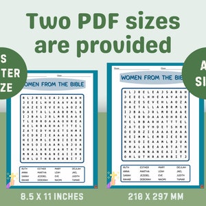 Bible Word Search Puzzles: 8 Printable Games (PDF) - Etsy