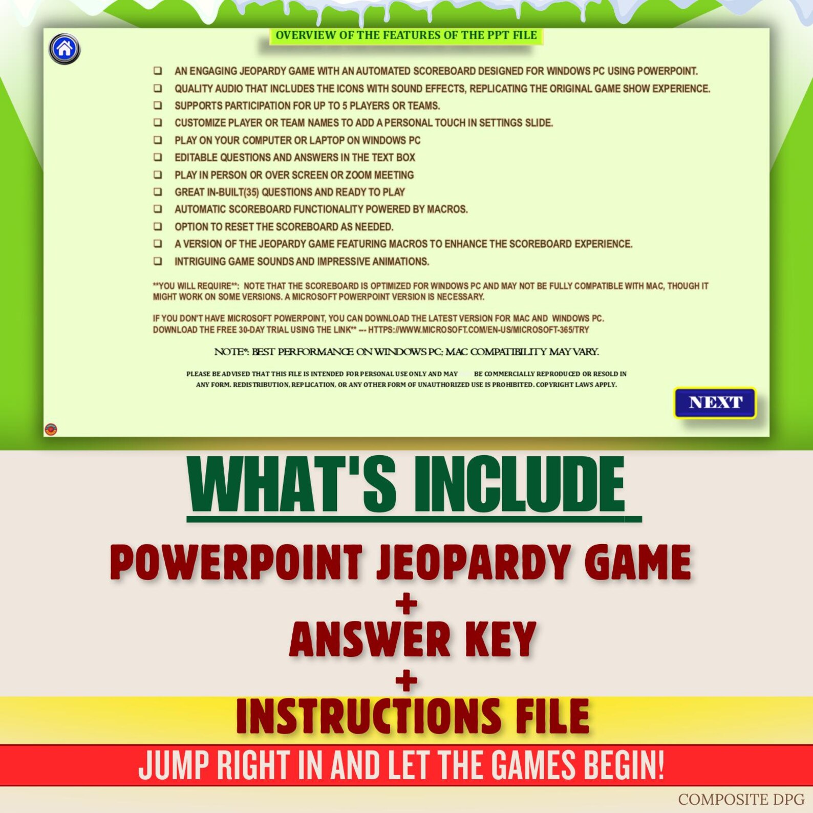 Bible Christmas Jeopardy Game | Fun Powerpoint Activity for Church ...
