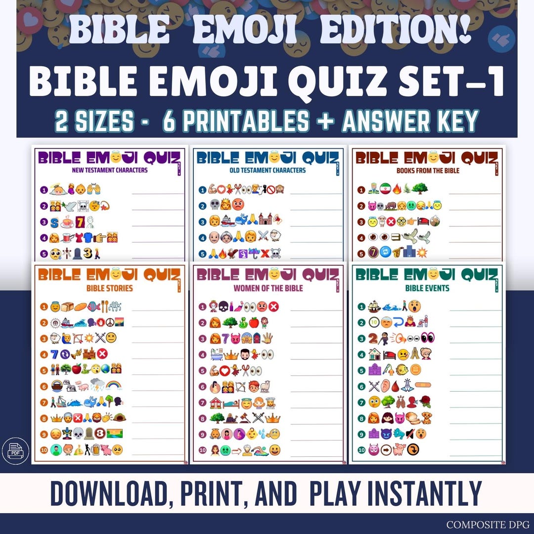 Bible Emoji Quiz: Church Games & Bible Study (PDF Download) - Etsy