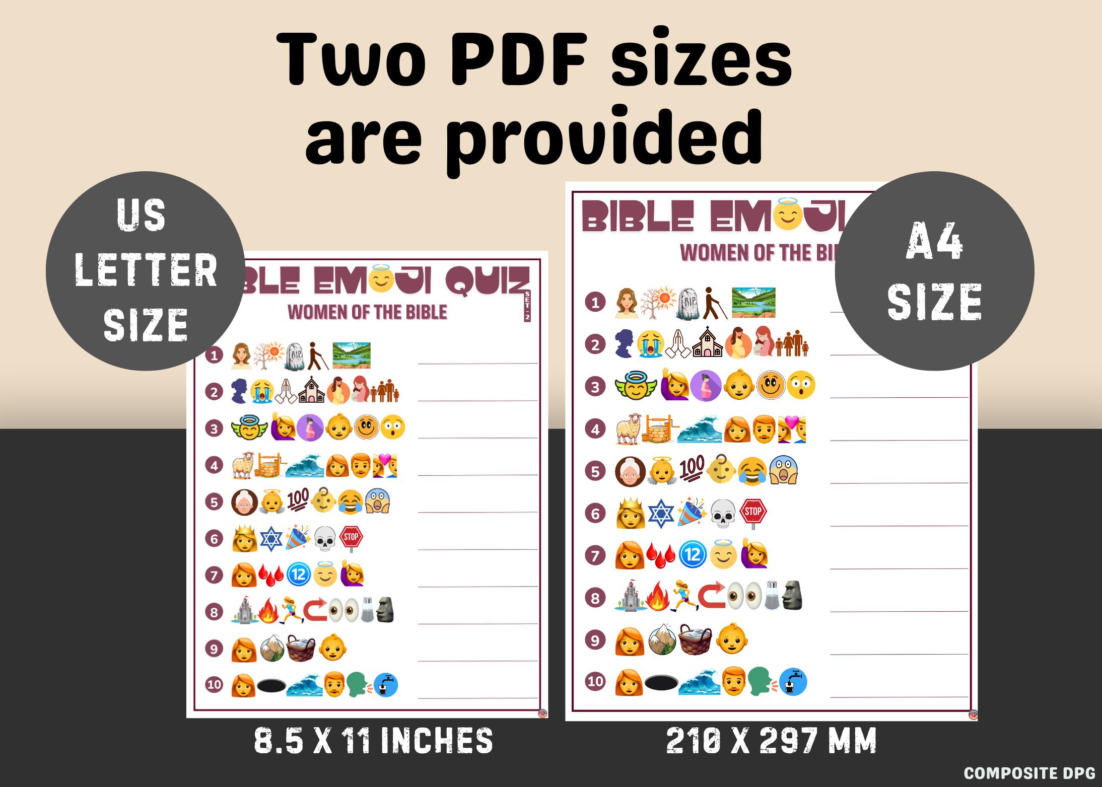 Bible Emoji Quiz: Church Games & Bible Study (PDF Download) - Etsy