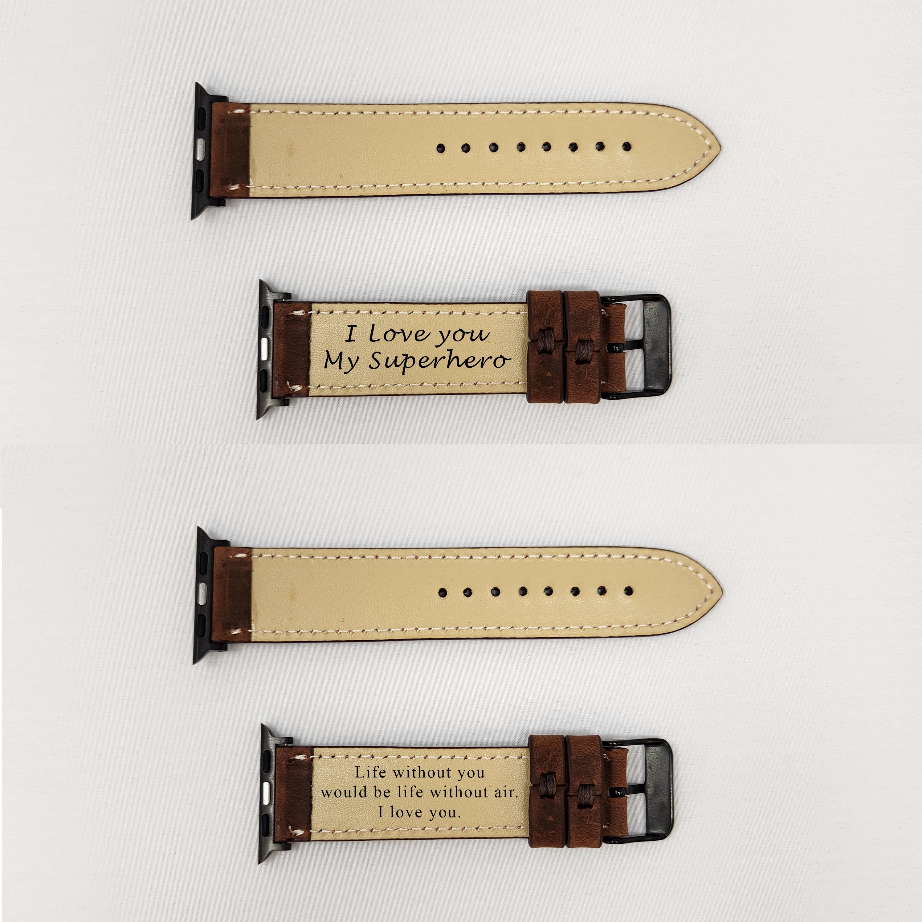 Personalized Apple Watch Band, Custom Leather Apple Watch Band, Gift ...