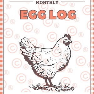 Printable Monthly Egg Log - Homesteading Chicken Egg Tracker | Farm ...
